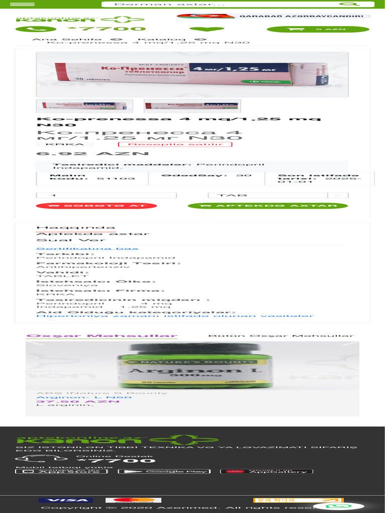 Ko-Prenessa 4 Mq1,25 MQ N30 Aptekonline - Az - Onlayn Aptek | PDF