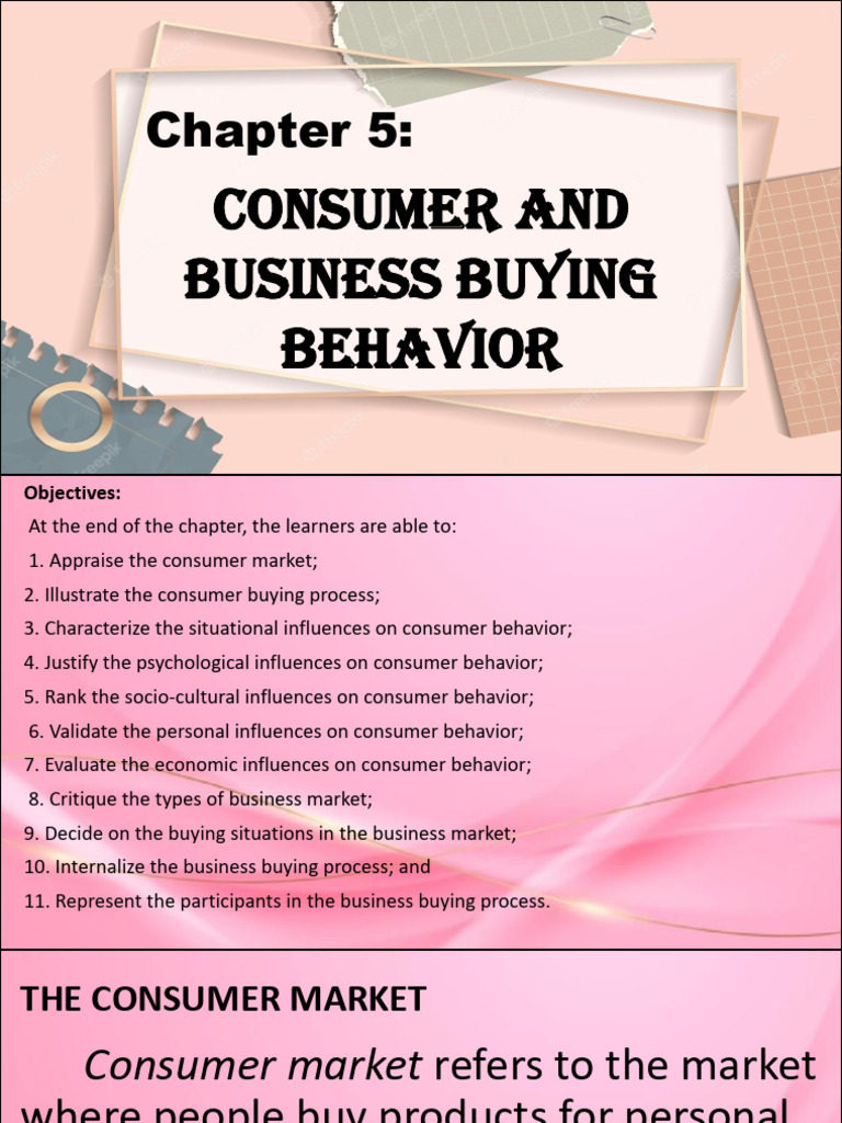 Chap 5 Consumer Business and Behavior | PDF | Consumer Behaviour | Behavior