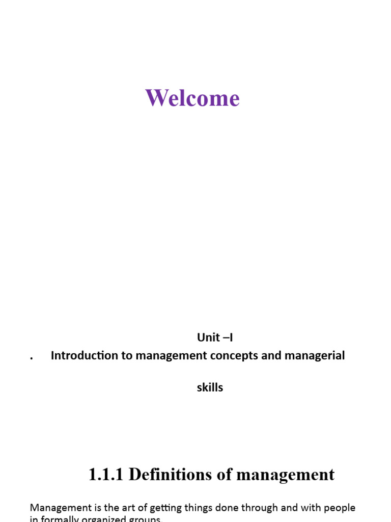 Unit - I-1 | Download Free PDF | Human Resources | Business