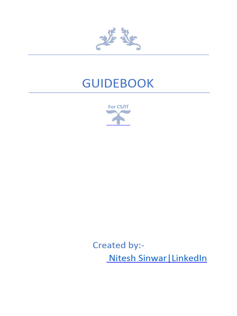 CSE Guide Book | PDF | Machine Learning | Computing