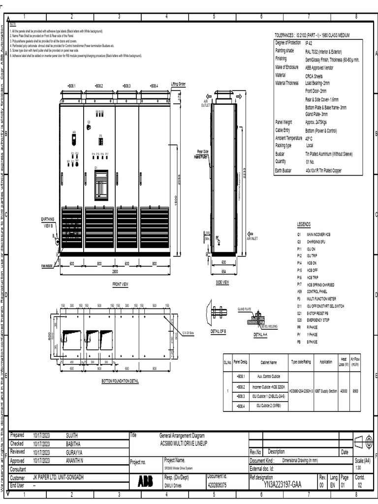 ACS880 Multi Drive System Layout | PDF | Manufactured Goods