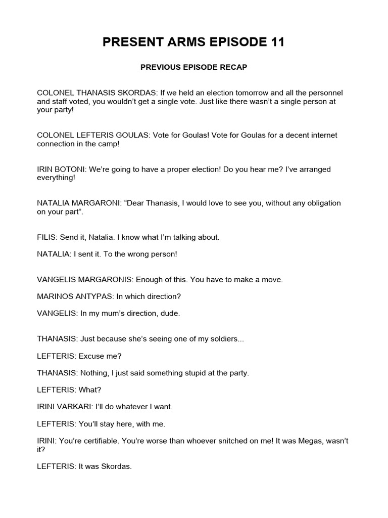 Present Arms Ep 11 | PDF