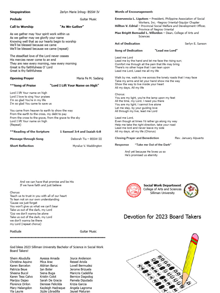 Devotion For Board Takers 2023 | PDF | Religious Belief And Doctrine