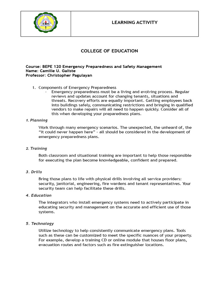 Assignment Sir Pagu | PDF | Emergency Management | Emergency