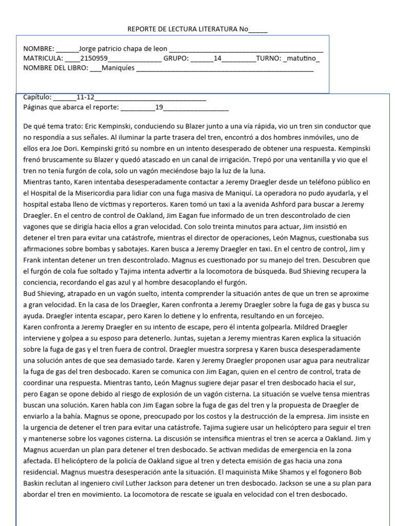 Reporte-6 Digital Lit. | PDF | Tren | Transporte