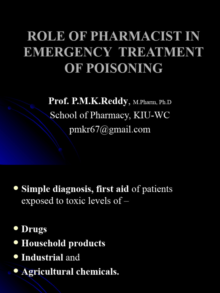 Emergency Poison Treatment | PDF | Clinical Medicine | Medical Specialties