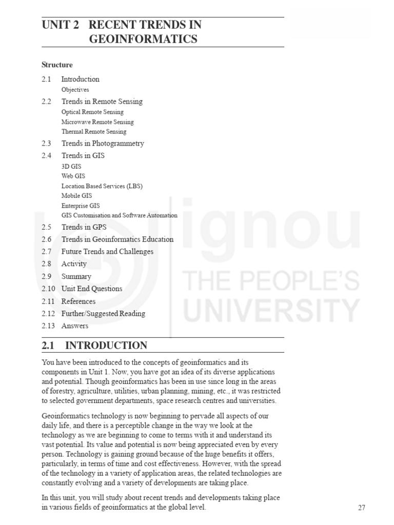 Unit 2 | PDF | Geographic Information System | Remote Sensing