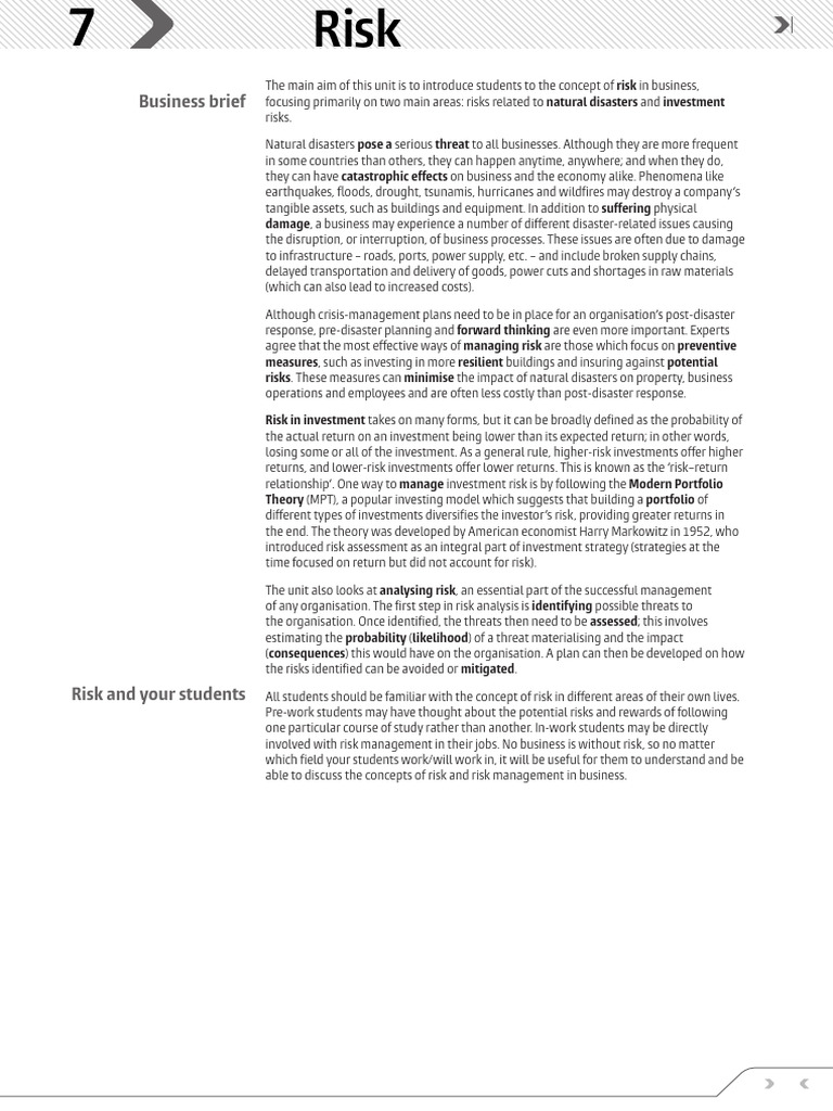 U7 Concept | PDF | Risk | Natural Disasters