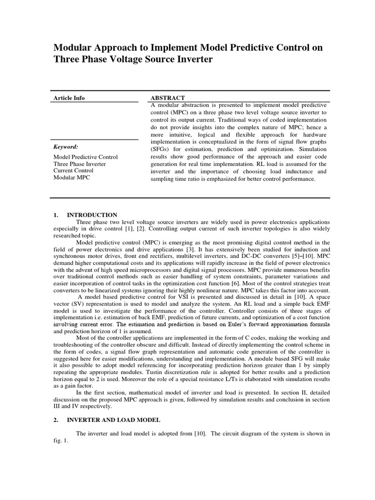 ICEECC2017 - Modular Approach To Implement Model Predictive Control On ...