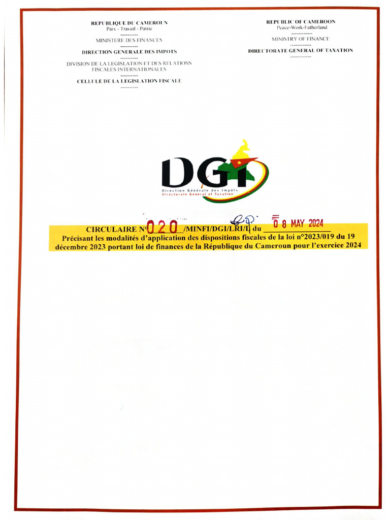 Circulaire LF 2024 | PDF