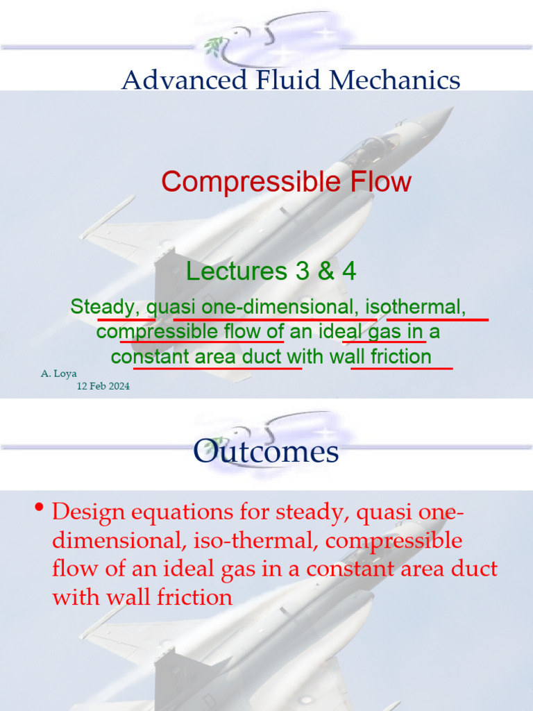 CompressibleFlow Lecture3+4-STd P6 | PDF | Fluid Dynamics | Gases