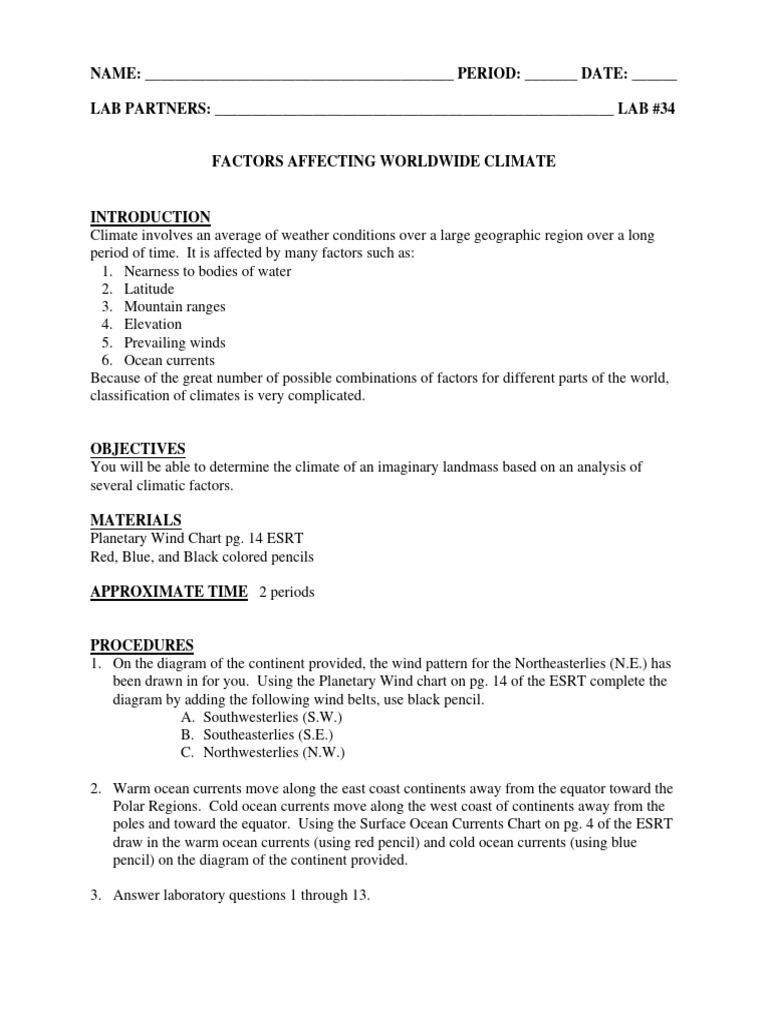 Factors Influencing Global Climate | PDF | Climate | Wound