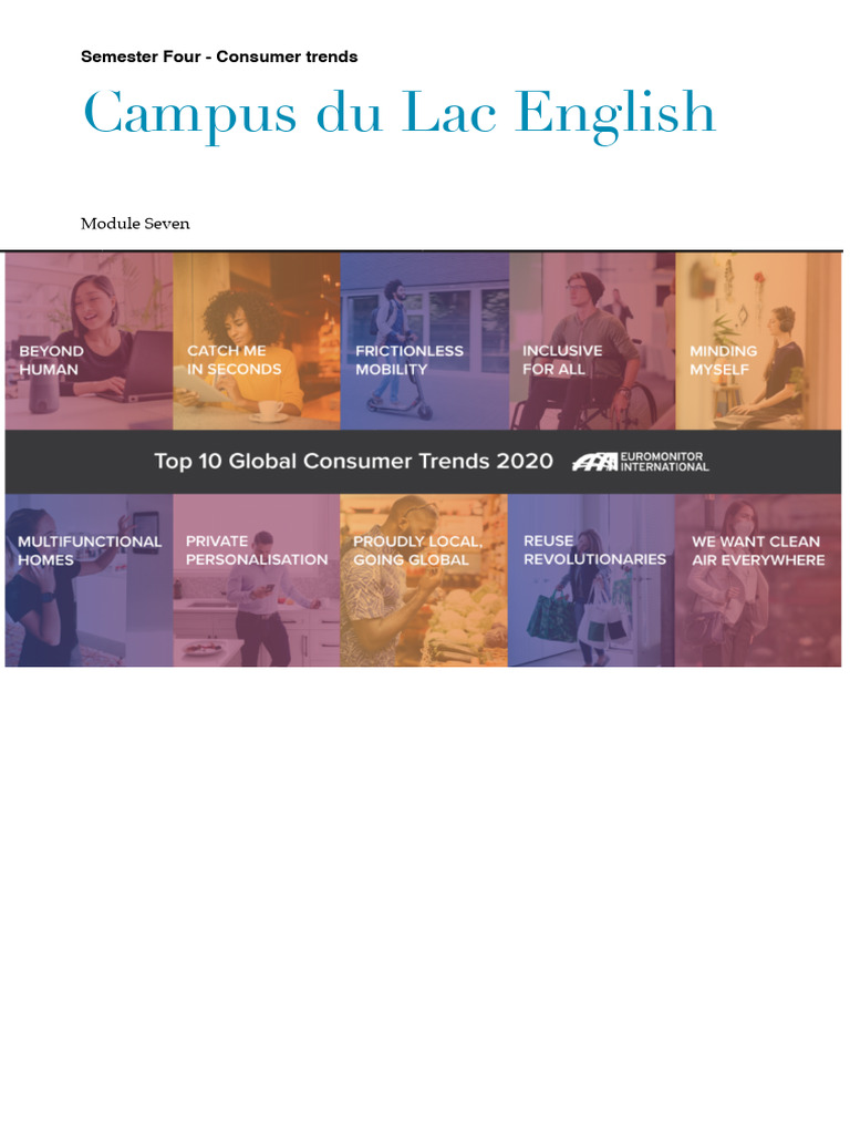 Semester 4 Consumer Trends Module | PDF | Millennials | Fashion