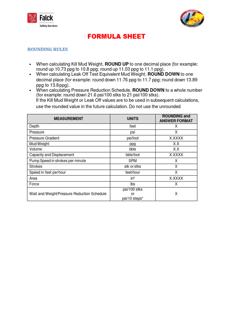 Formula Sheet Nov 2016 | PDF | Fluid Mechanics | Applied And Interdisciplinary Physics