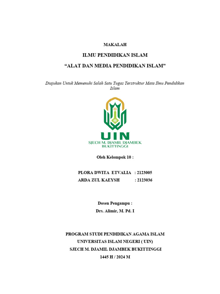 Alat dan Media dalam Pendidikan Islam | PDF