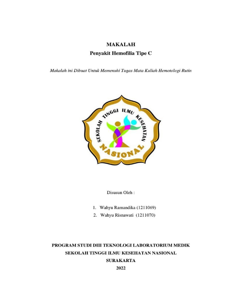Klp 16_Makalah Hemofilia C_1A2 | PDF