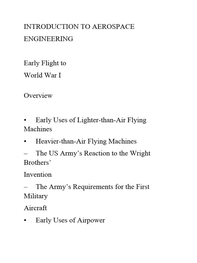 Early Aviation History and Innovations | PDF | Atmosphere Of Earth | Sun