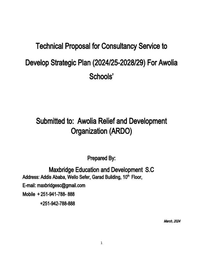 Awolya-Technical Proposal | PDF | Strategic Planning | Goal