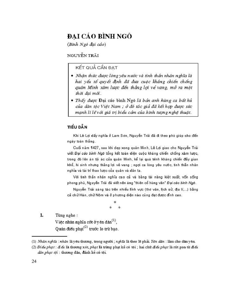 Sach Giao Khoa Ngu Van Lop 10 Nang Cao Tap 2 Dai Cao Binh Ngo Nguyen Trai | PDF