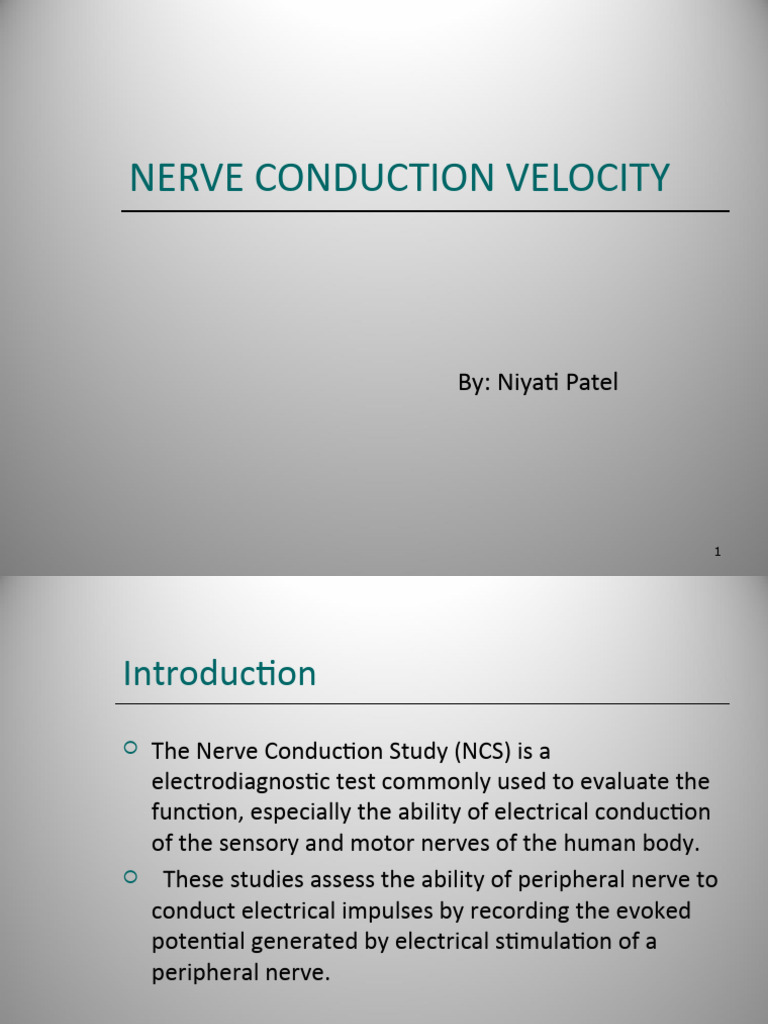 NCV Study | PDF | Action Potential | Neuroscience