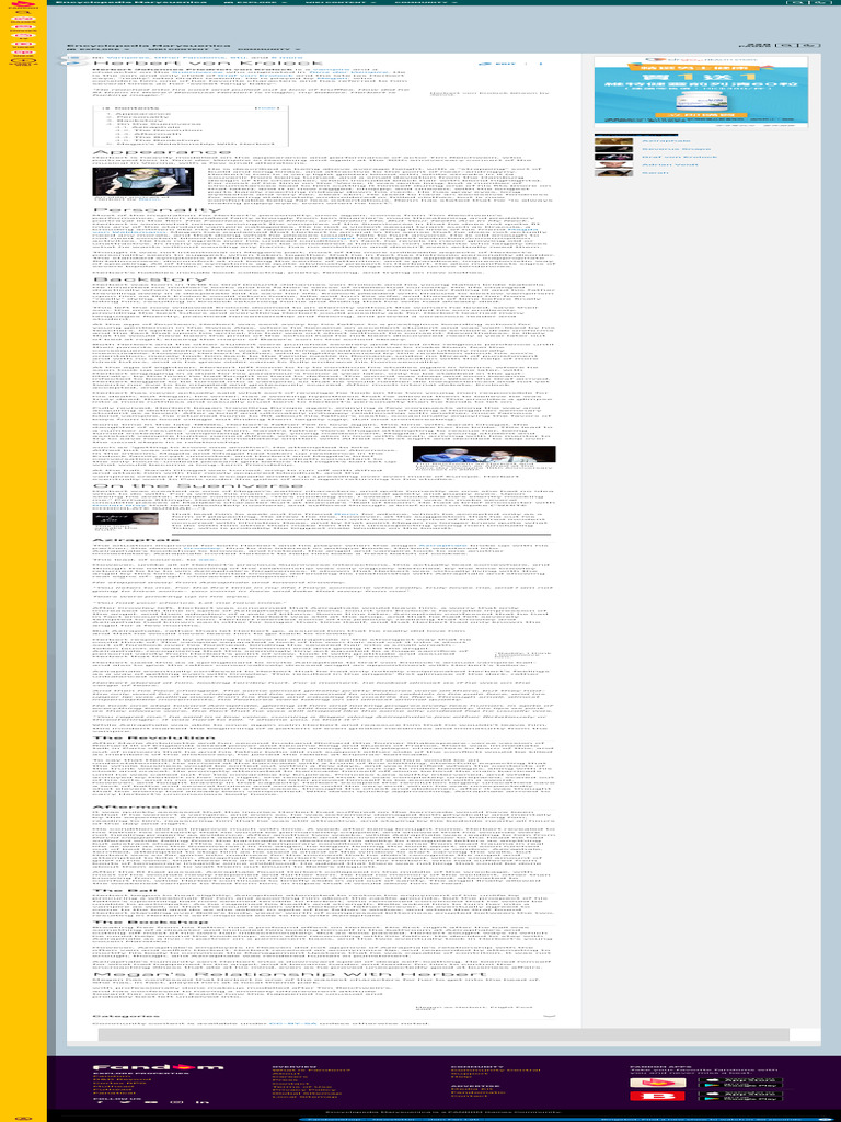 Herbert Von Krolock Encyclopedia Marysuenica Fandom | PDF