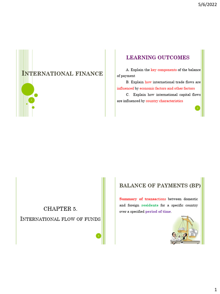 Chapter 5. International Flow of Funds | PDF | Capital Account | Balance Of Trade