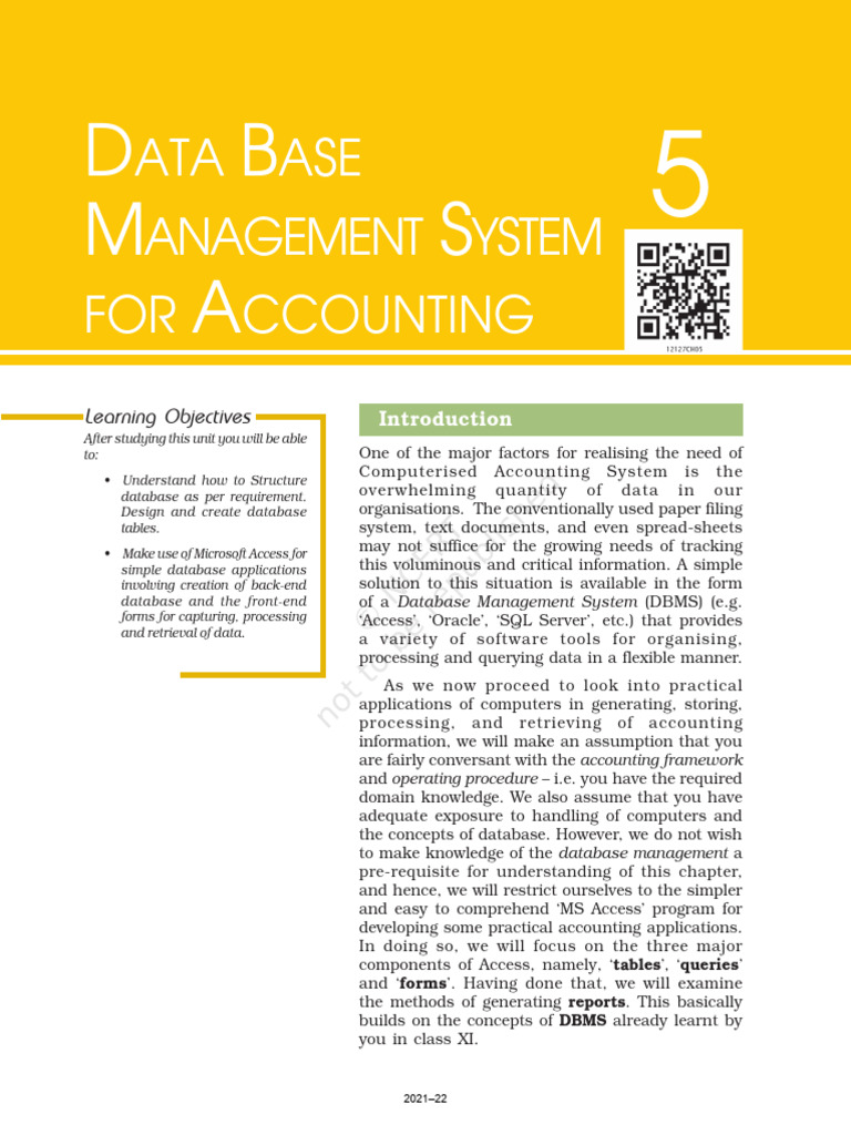Computerised Accounting System Chapter 5 1bada51a | PDF | Databases ...