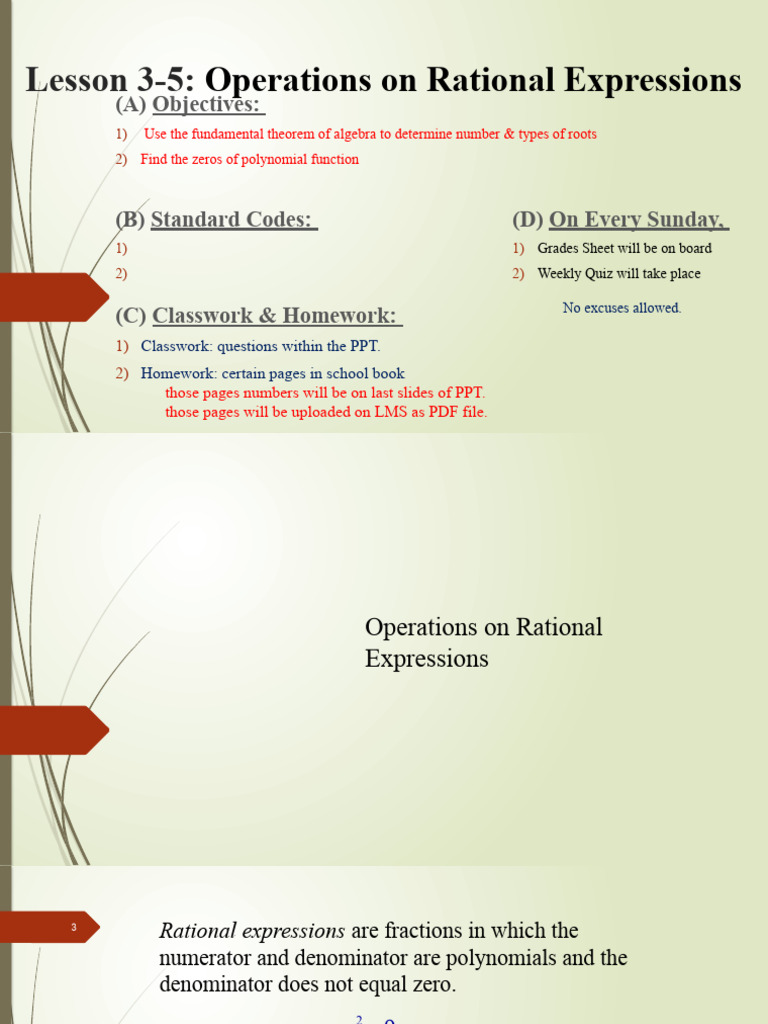 Operations On Rational Expressions 44782222202481153 | PDF ...