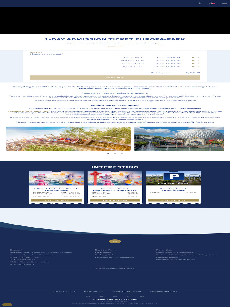 1-Day Admission Ticket Europa-Park | PDF