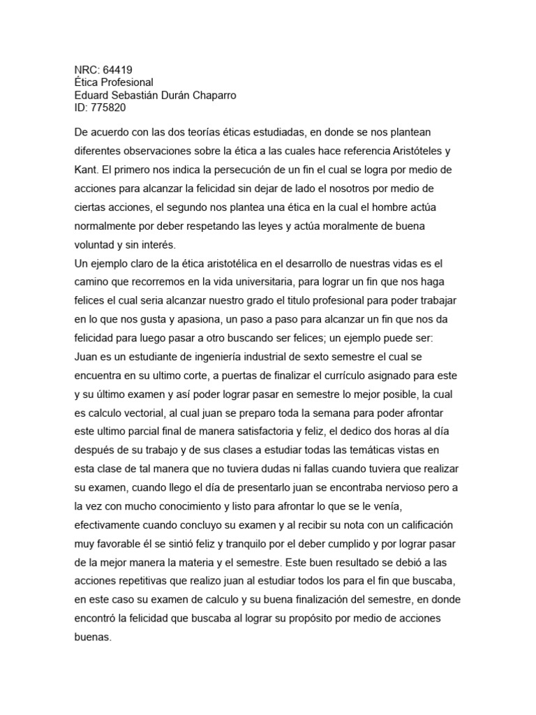 Actividad 2 Etica Profesional PDF | PDF