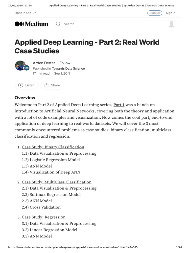Applied Deep Learning - Part 2 - Real World Case Studies - by Arden ...