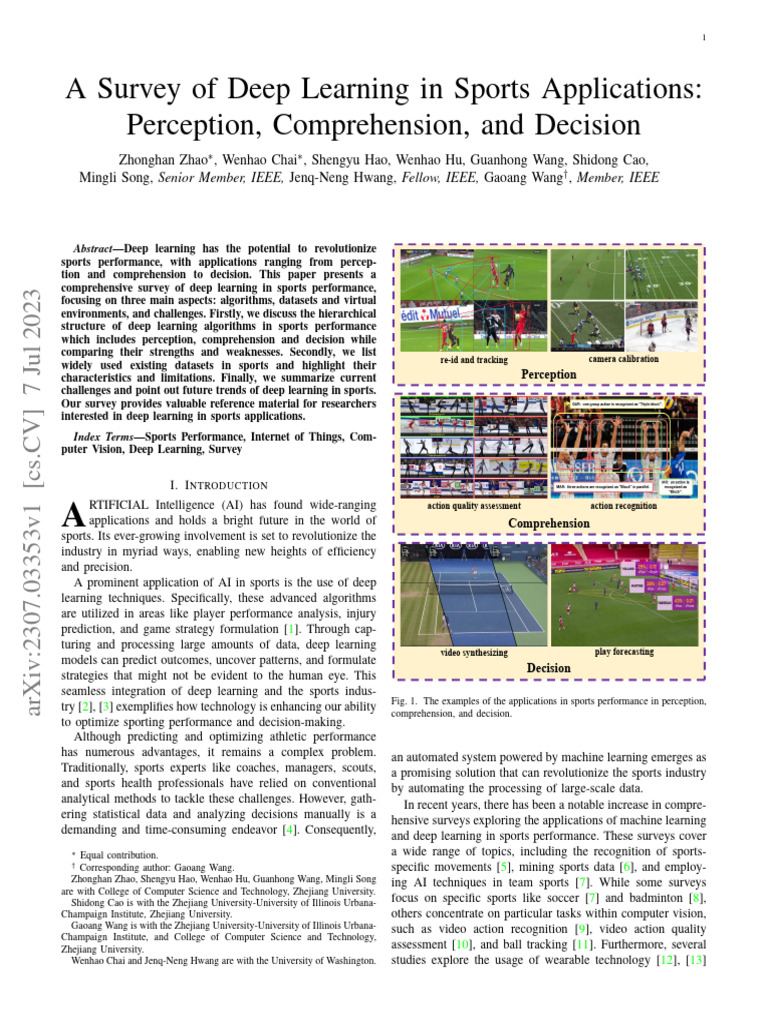 A Survey of Deep Learning in Sports Applications | Download Free PDF ...