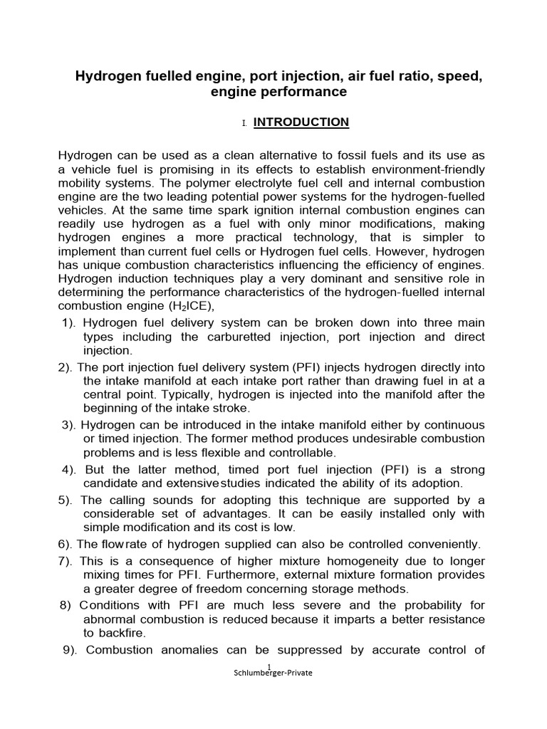 Hydrogen-Fueled Engine Performance Analysis | PDF | Engines | Combustion