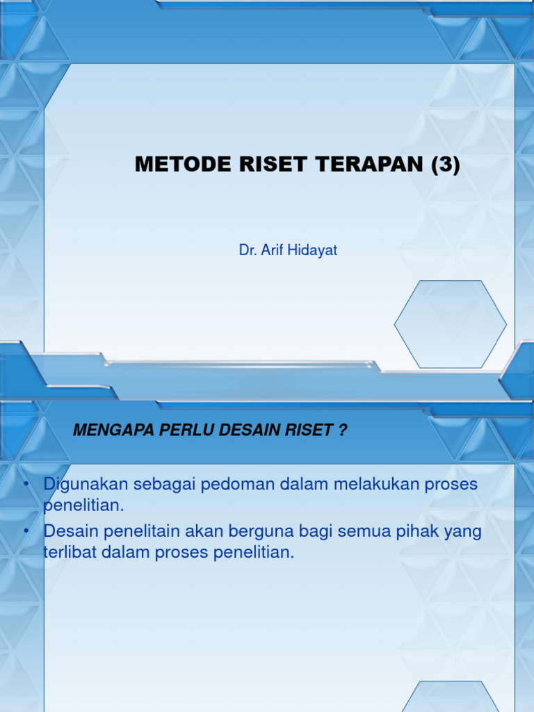 Metode Riset Terapan - 5+6 | PDF | Sains & Matematika