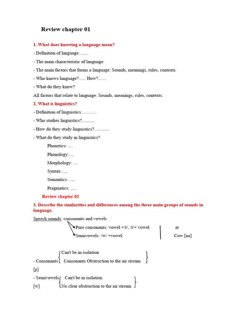 Understanding Language and Linguistics | PDF | Word | Semantics