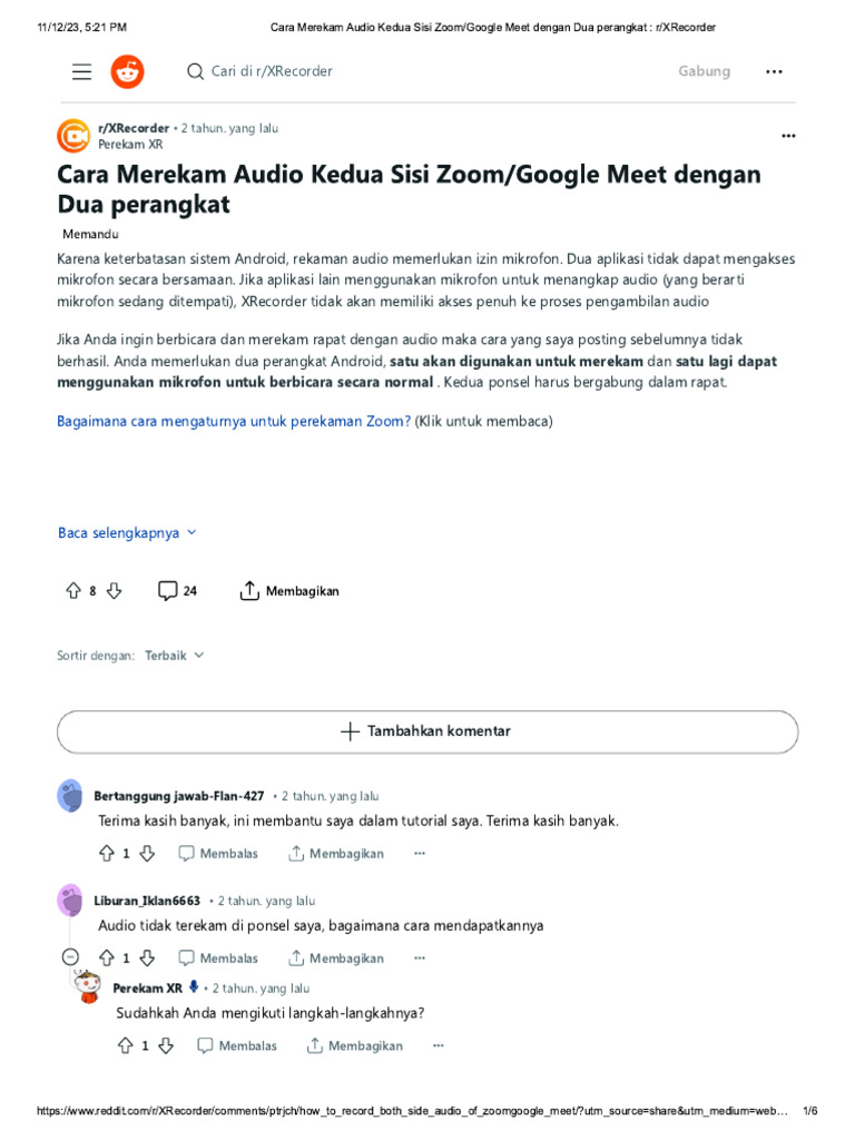 Cara Merekam Audio Kedua Sisi Zoom - Google | PDF Cara Merekam Audio Kedua Sisi Zoom - Google | PDF