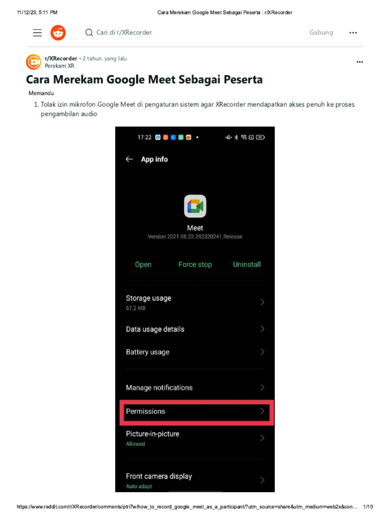 Cara Merekam Google Meet Sebagai Peserta - R - XRecorder | PDF