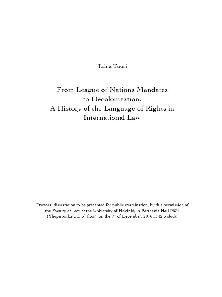 League of Nations and Human Rights | PDF | Human Rights | League Of Nations