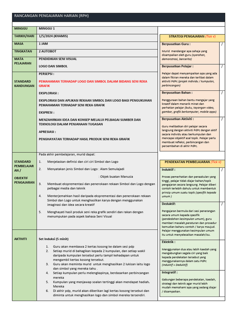 RPH T3 Autobot - Logo Dan Simbol | PDF