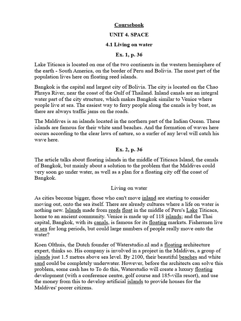 Task 1. Unit 4. Space | Download Free PDF | Bangkok | Earth Sciences