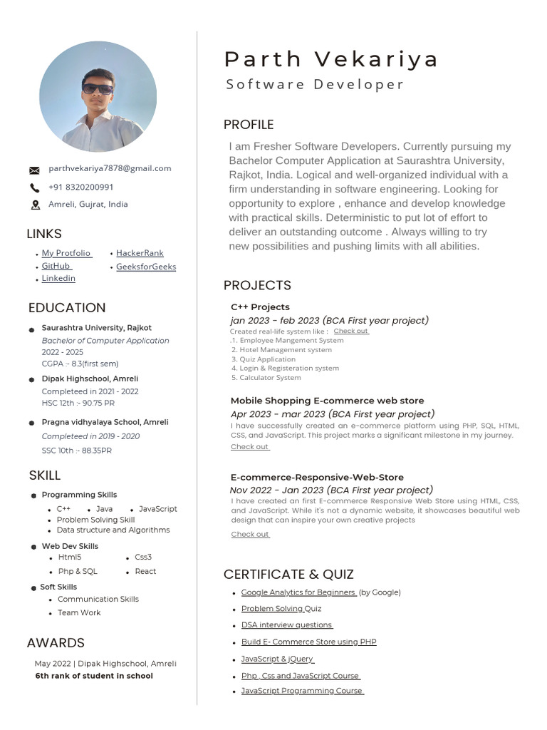 Parth_vekriya | PDF | World Wide Web | Internet & Web