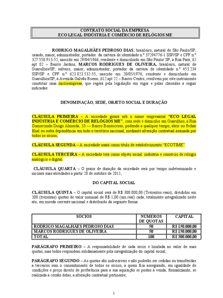 CONTRATO SOCIAL MODELO