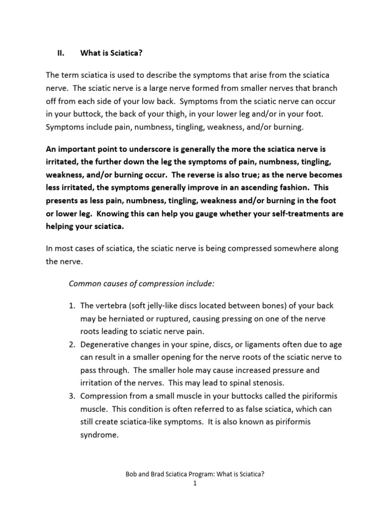 II. What Is Sciatica | PDF | Neurology | Nervous System