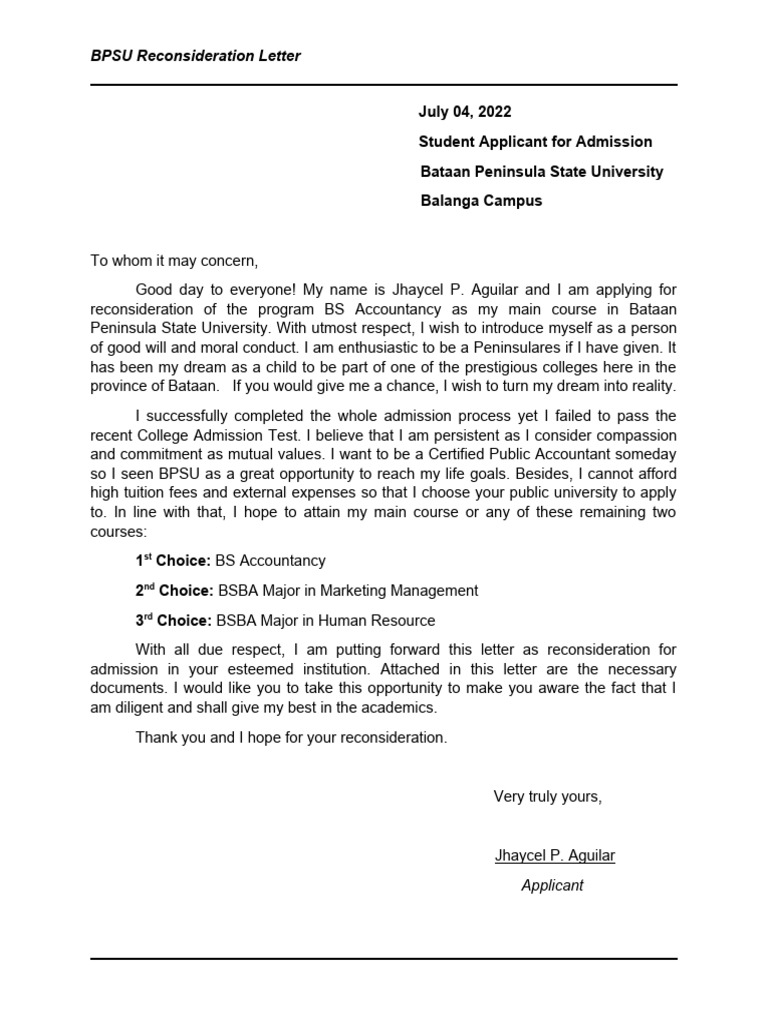 Reconsideration Jhaycel Aguilar | PDF