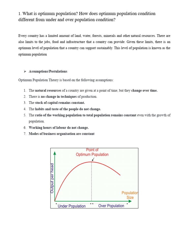 Optimum population | PDF | Human Overpopulation | Climate Change