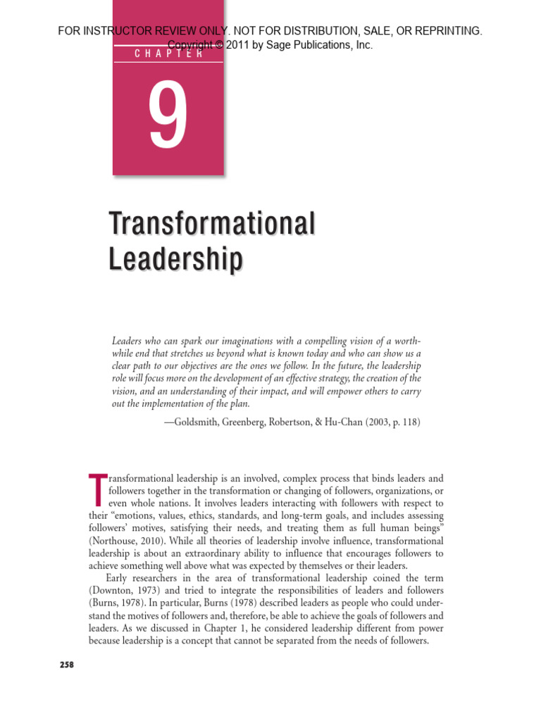 Transformational - Transactional Leadership | PDF | Leadership | Transformational Leadership