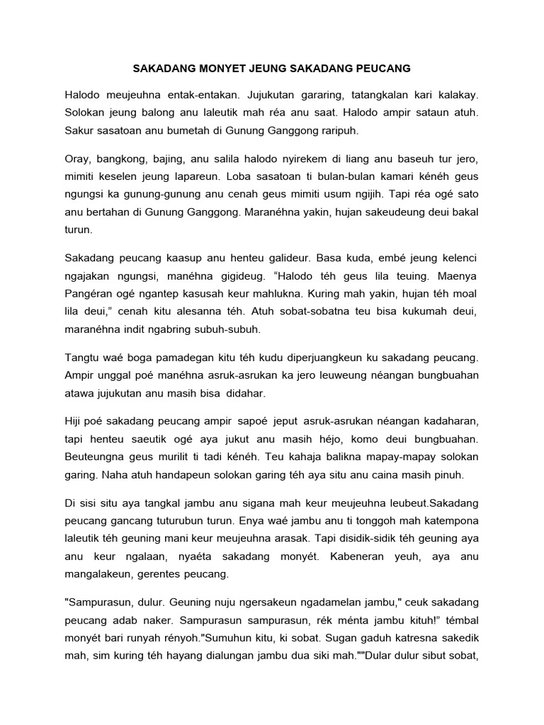 Dongeng Sunda Putra | PDF