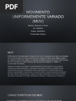 Tabela de Fórmulas MU e MUV | PDF