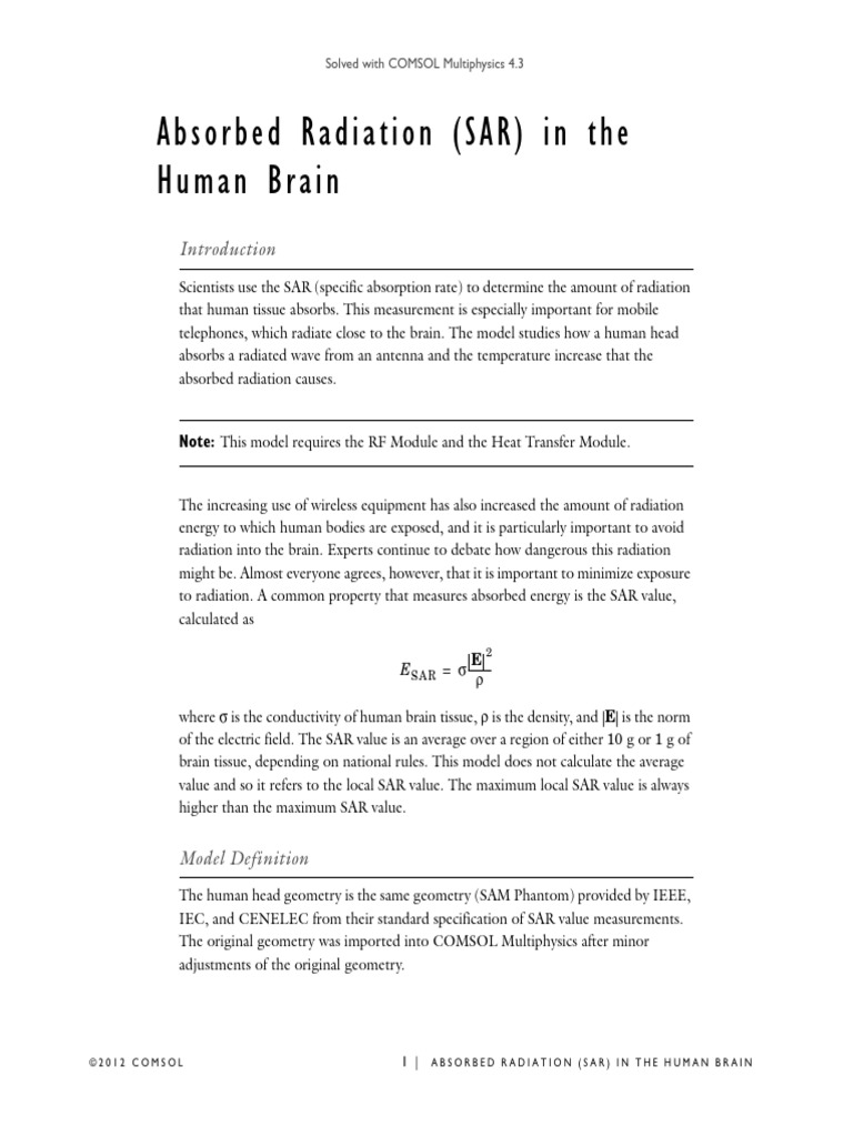Models - Rf.sar in Human Head | PDF | Electromagnetic Radiation ...