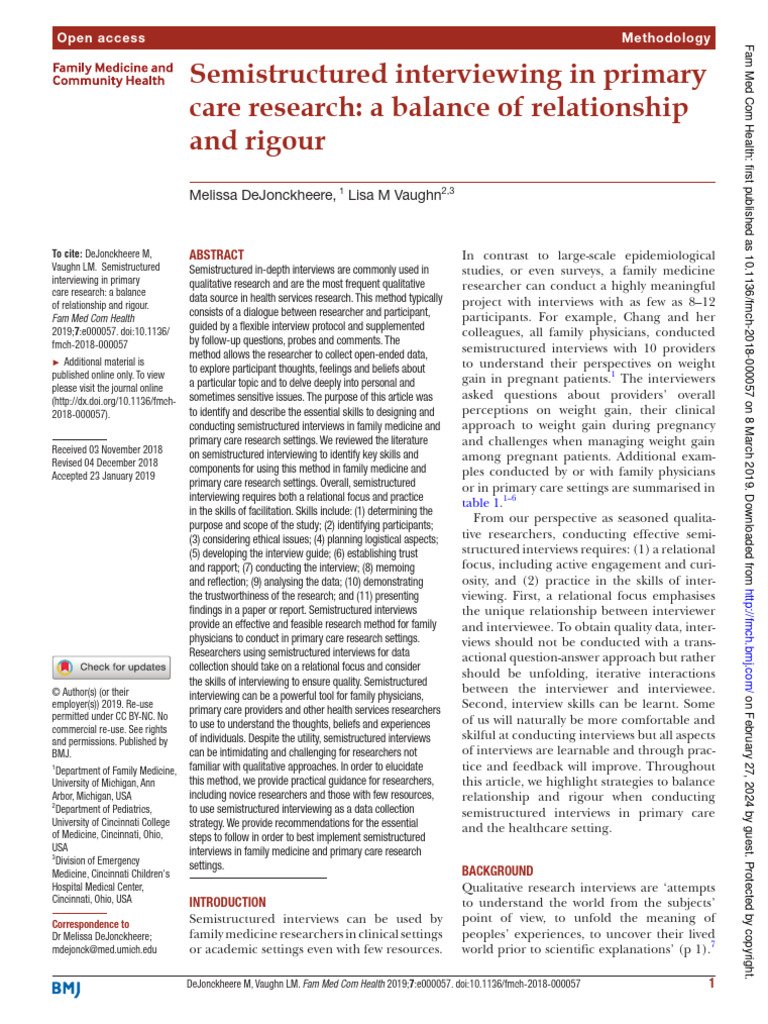 Benefits of Semi-Structured Interviews | PDF | Interview | Qualitative Research